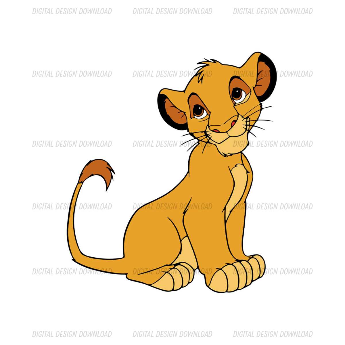 Disney The Lion King Simba Cartoon Vector SVG | Inspire Uplift