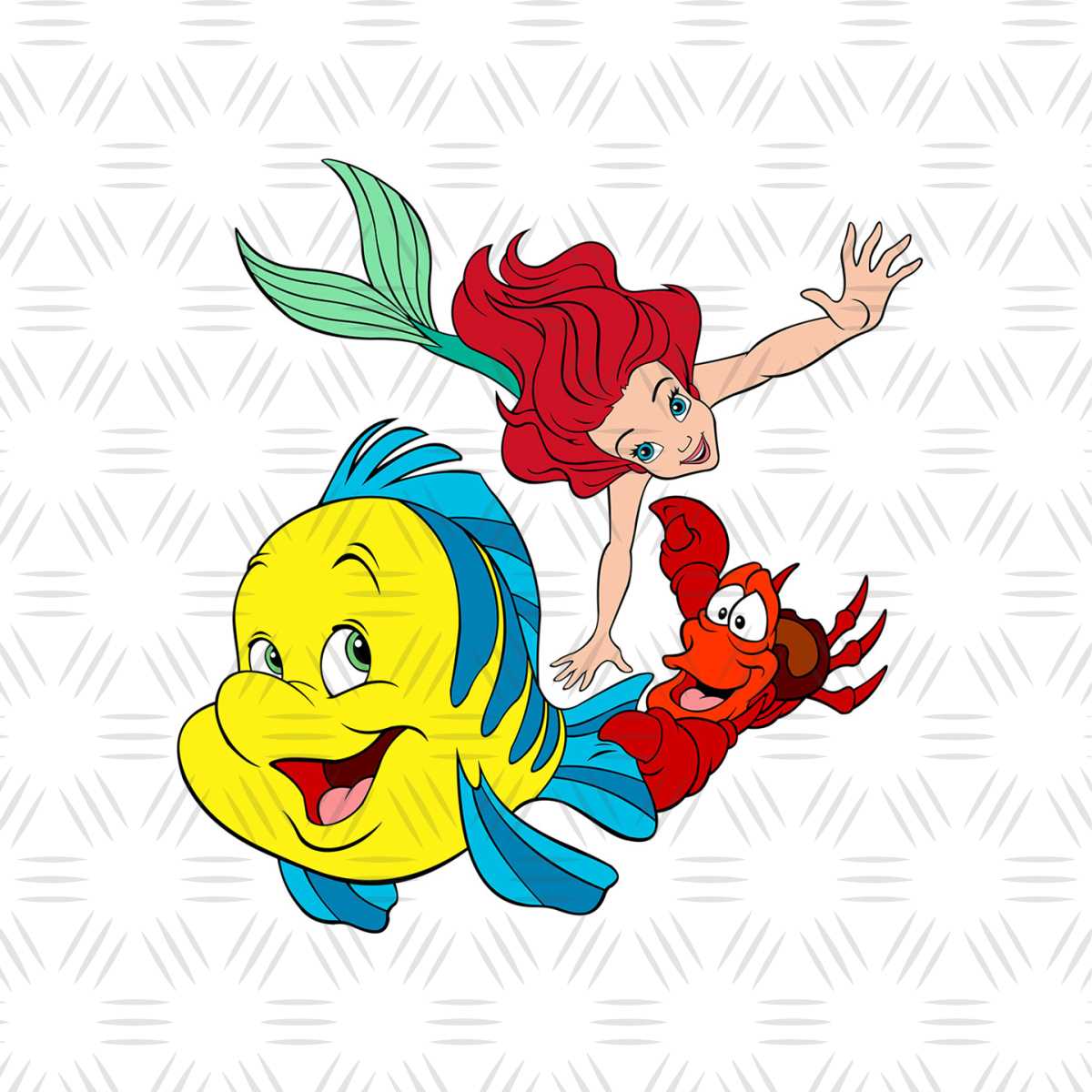 Ariel and Friends Flounder Sebastian The Little Mermaid SVG | Inspire ...