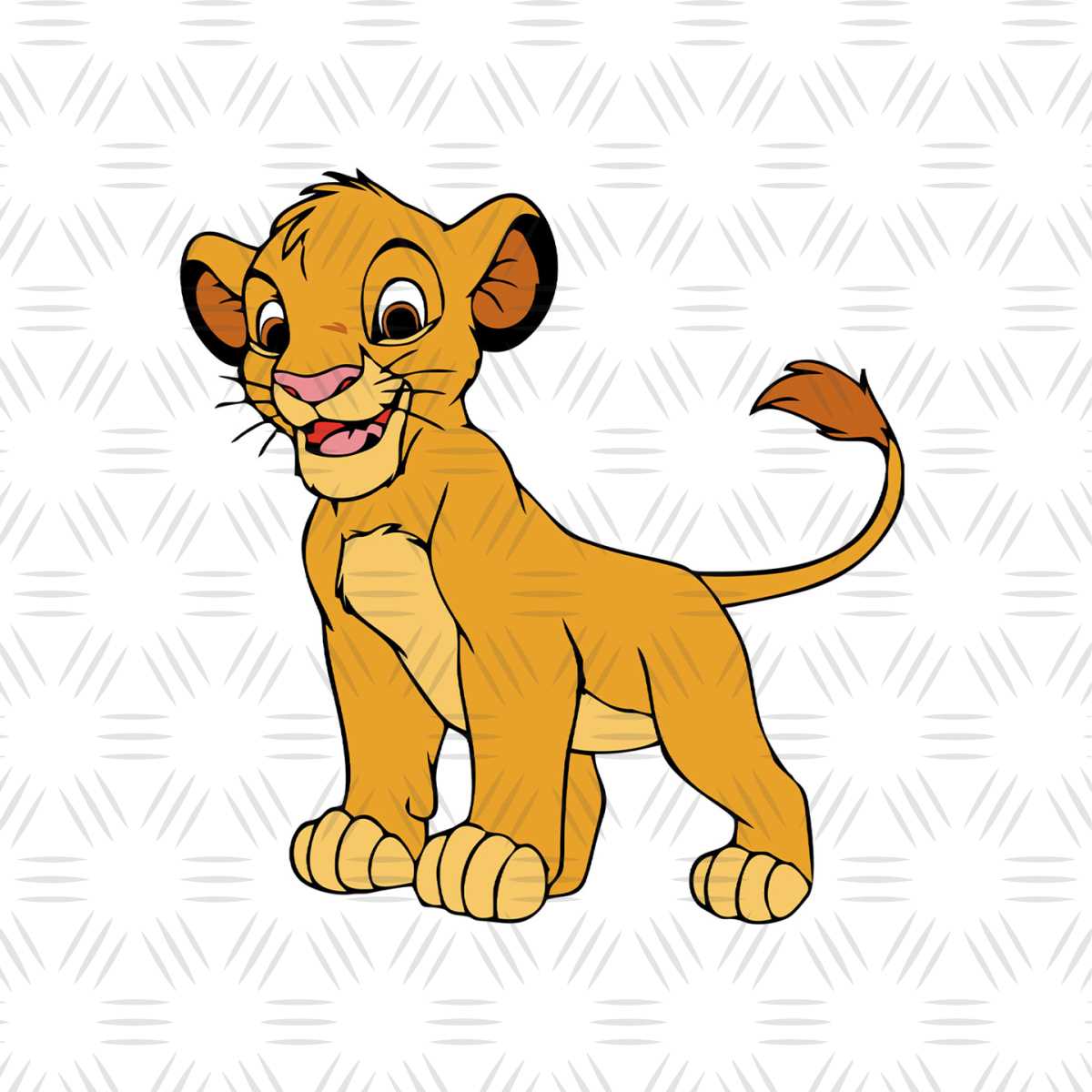 Simba The Lion King Cartoon Character SVG Clipart | Inspire Uplift