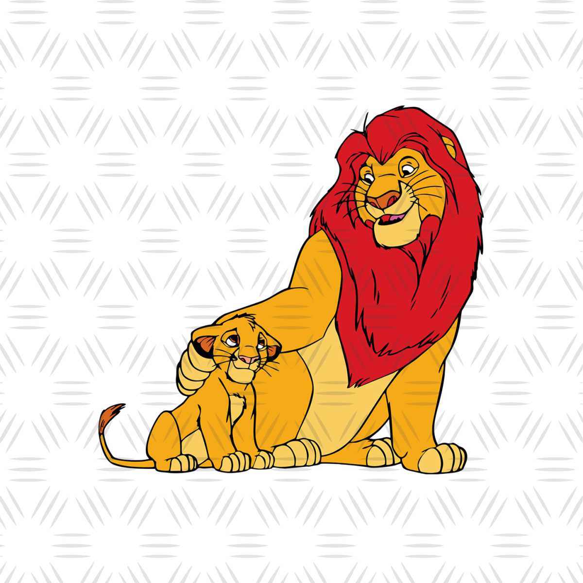King Lion Mufasa And Simba Disney The Lion King Cartoon SVG | Inspire ...