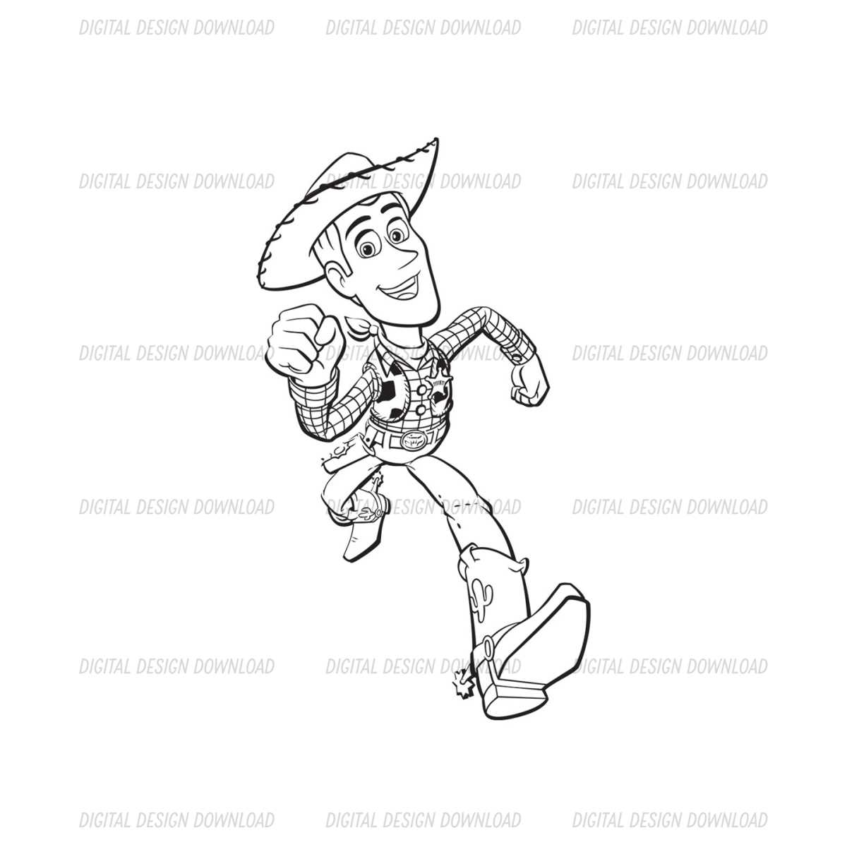 Disney Cartoon Toy Story Character Sheriff Woody Run Toy Sil | Inspire ...