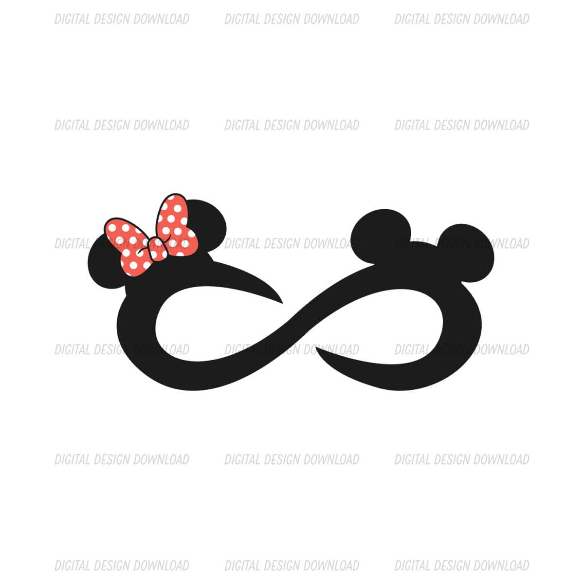 Disney Infinity Symbol Mickey Minnie Mouse Clipart SVG - Inspire Uplift
