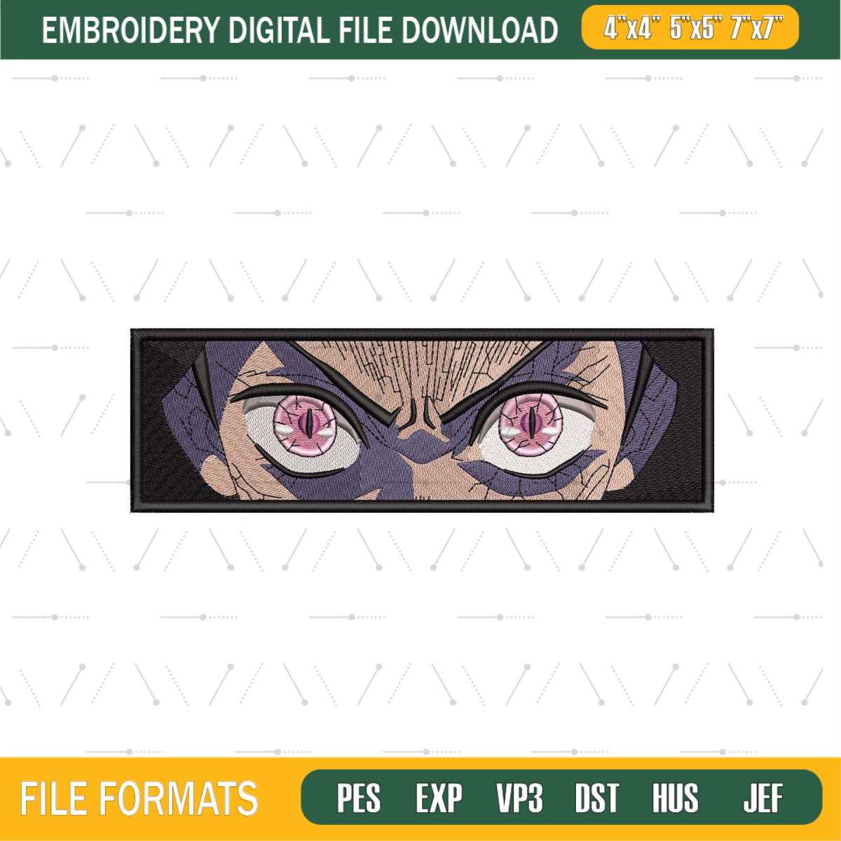 Demon Slayer Kamado Nezuko Eyes Embroidery File svg | Inspire Uplift