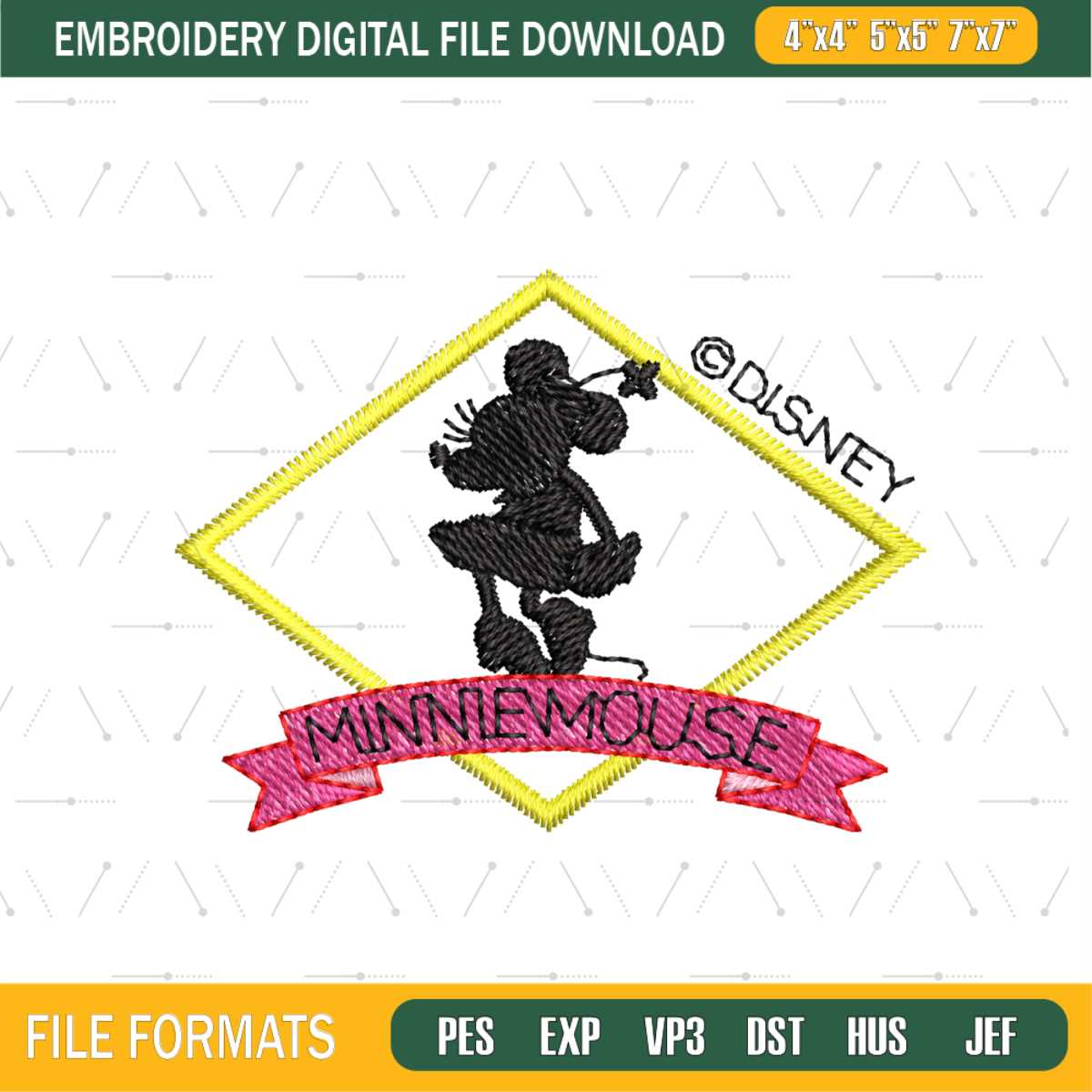 Minnie Mouse Logo Disney Embroidery ,png - Inspire Uplift