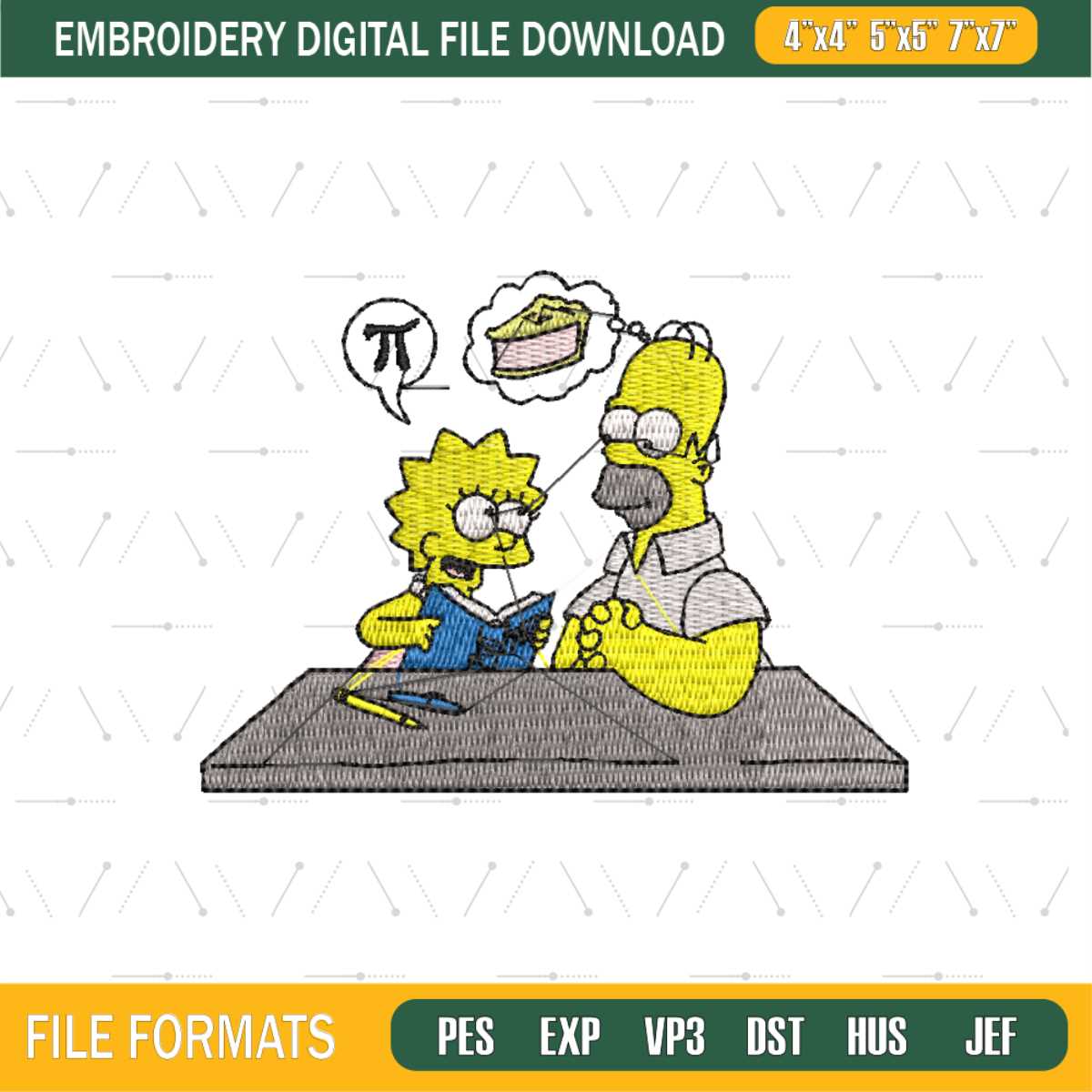 The Simpsons Mathematics Embroidery Png - Inspire Uplift