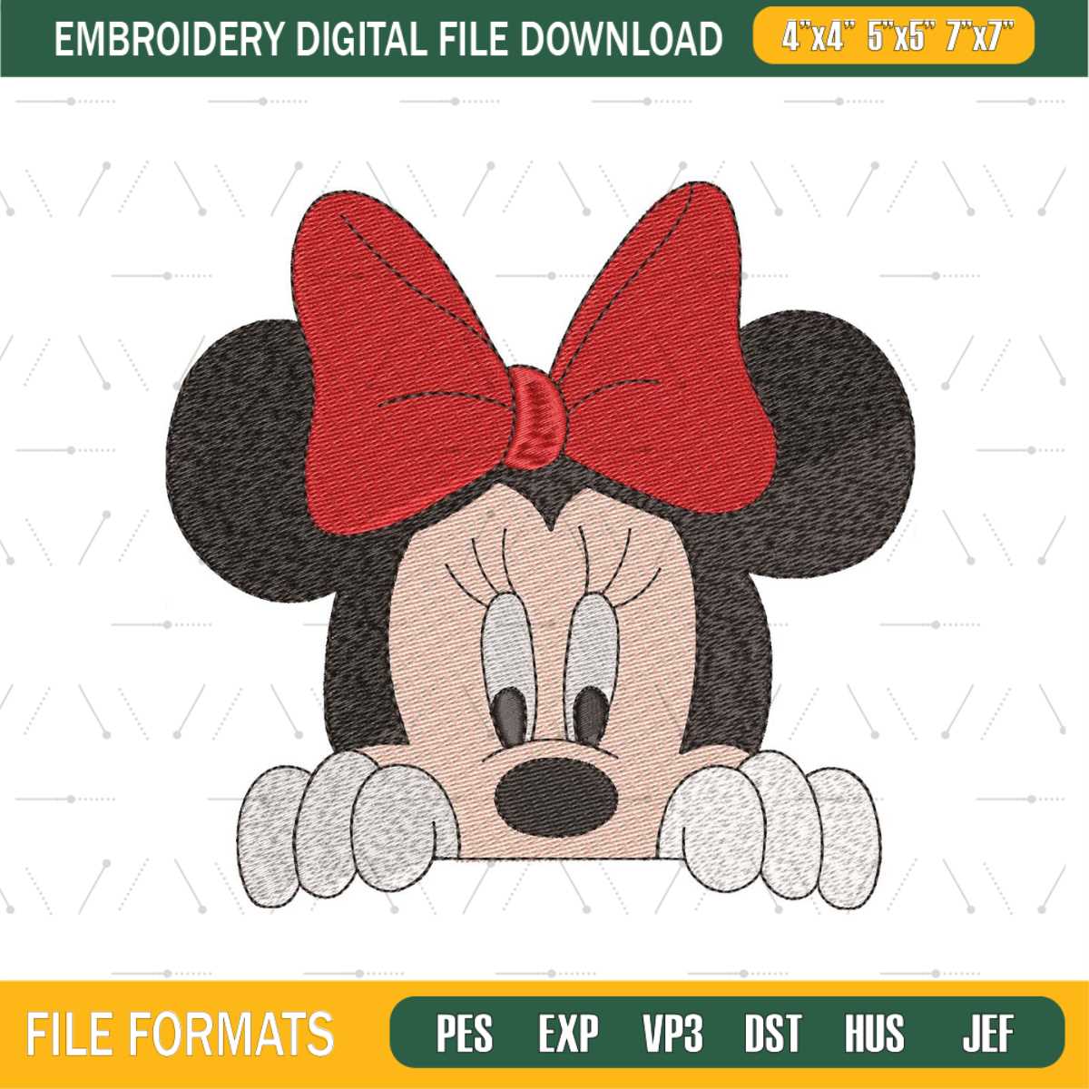 Minnie Mouse Head Logo Embroidery,png - Inspire Uplift