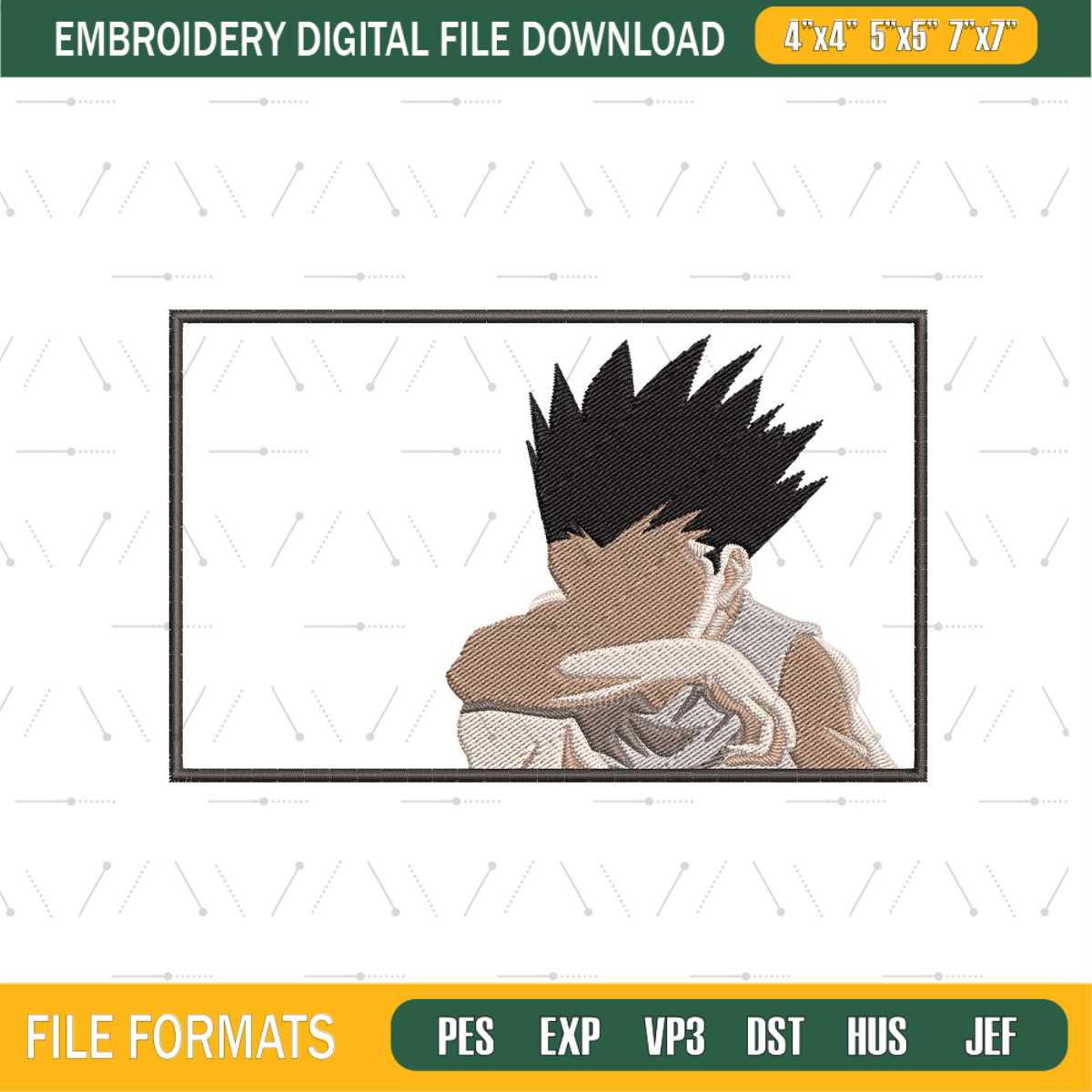 Gon Freecss Hunter x Hunter Embroidery Design png | Inspire Uplift
