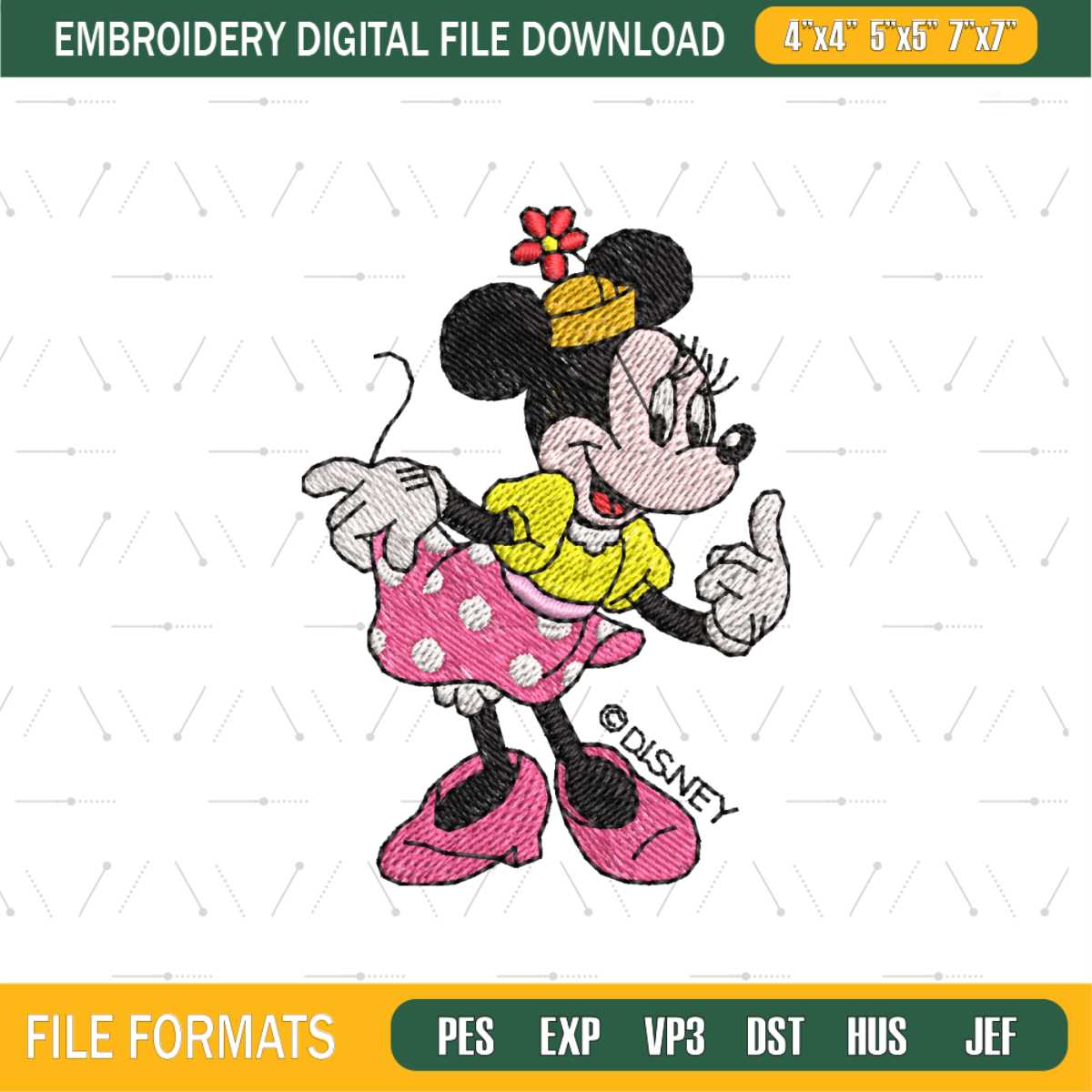Disney Magic Minnie Mouse Embroidery File - Inspire Uplift