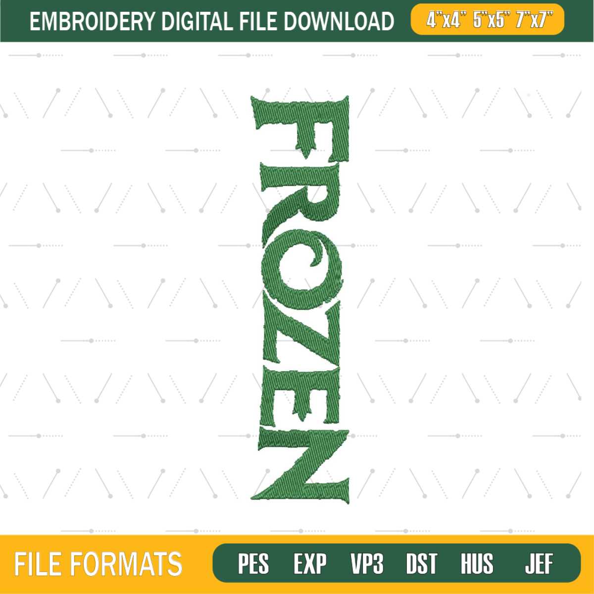 Disney Frozen Vertical Logo Embroidery Png - Inspire Uplift