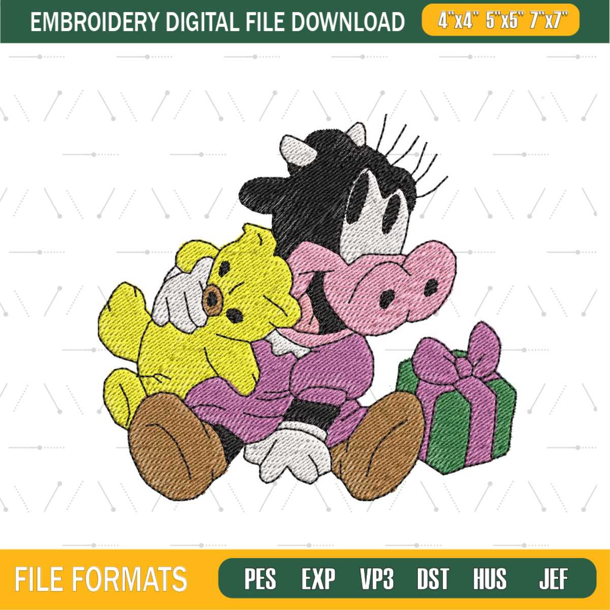 Daisy Baby Clarabelle Cow Embroidery | Inspire Uplift