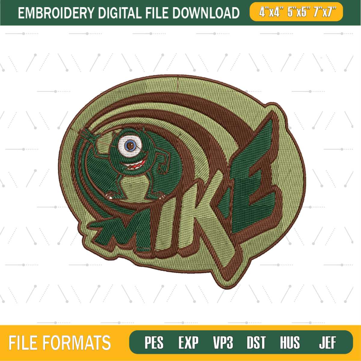 Monster Inc Mike Logo Embroidery | Inspire Uplift