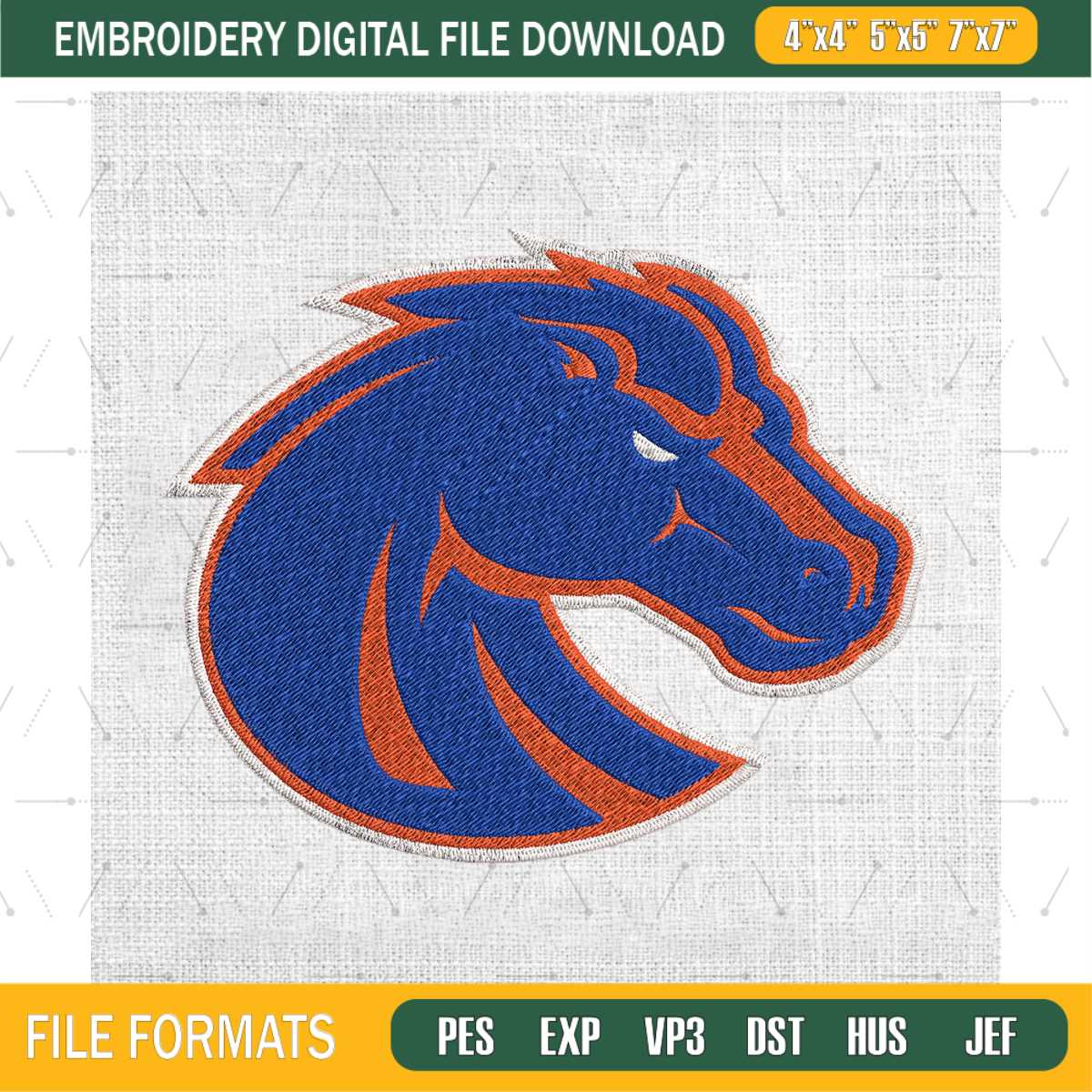 Boise State Broncos NCAA Football Logo Embroidery Design | Inspire Uplift