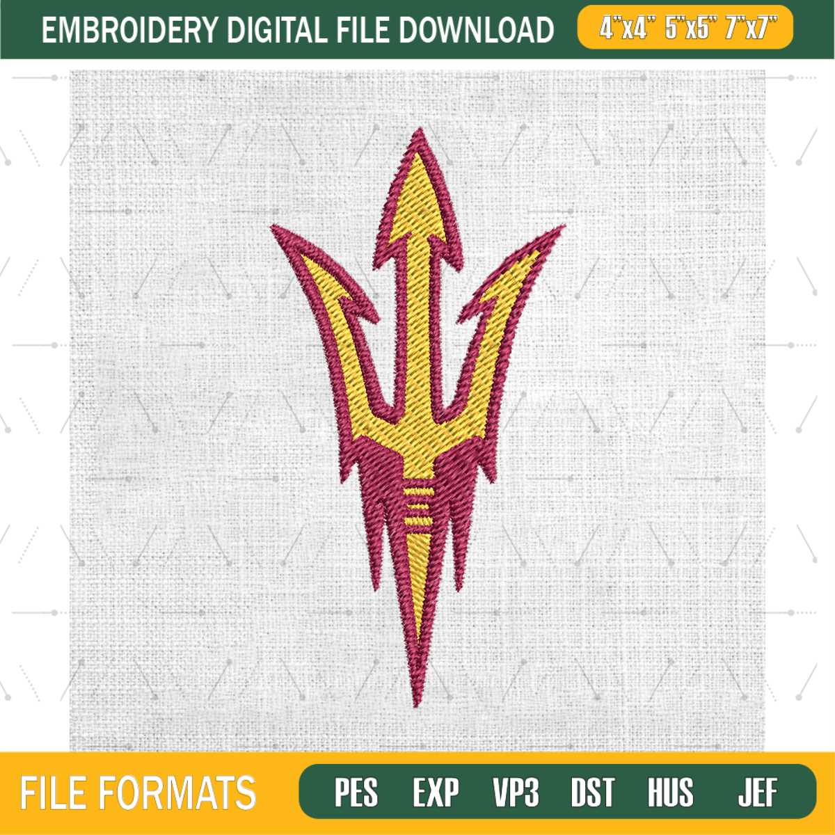 Arizona State Sun Devils NCAA Football Logo Embroidery Desig | Inspire ...