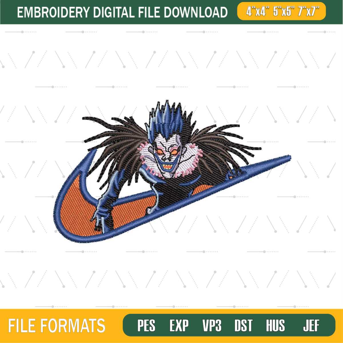 Ryuk Character Embroidery Design Png - Inspire Uplift