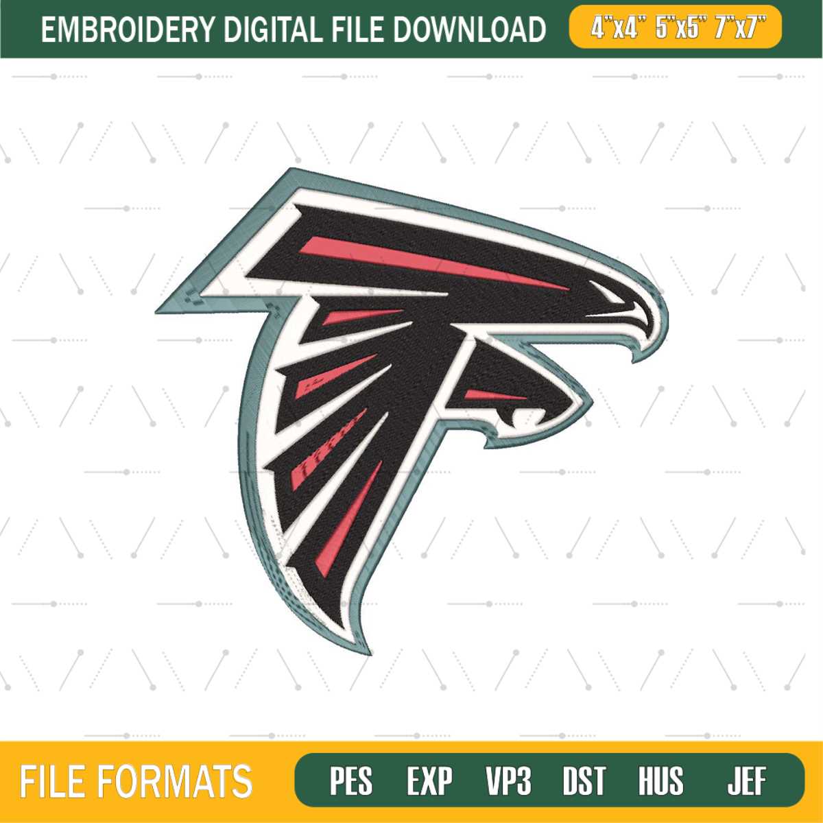 Atlanta Falcons Embroidery Designs, NCAA Logo Embroidery Fil - Inspire ...