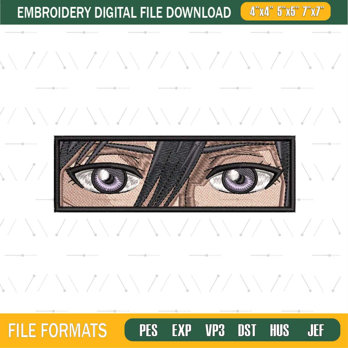 Mikasa Ackerman Eyes Embroidery Design png - Inspire Uplift