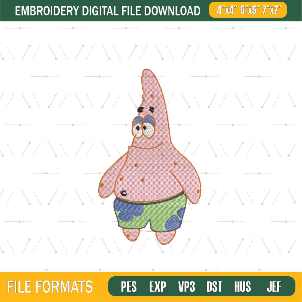 Savage Patrick Star Embroidery Png | Inspire Uplift