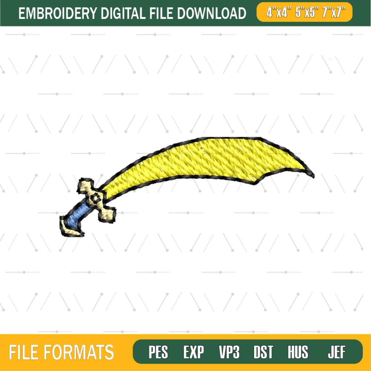 Aladdin's Sword Embroidery Png | Inspire Uplift