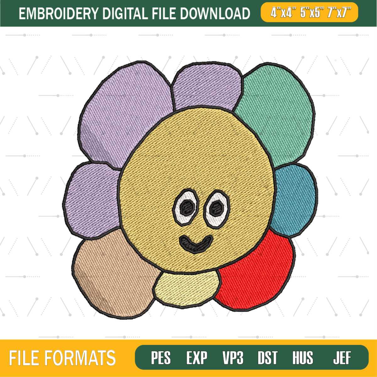 In The Night Garden Sunflower Haahoos Embroidery png - Inspire Uplift