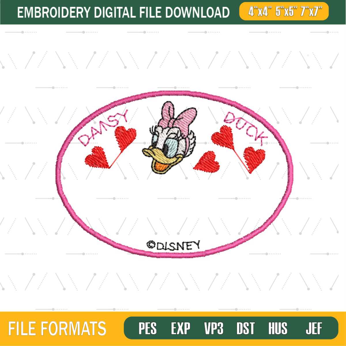 Love Daisy Duck Logo Embroidery Png - Inspire Uplift