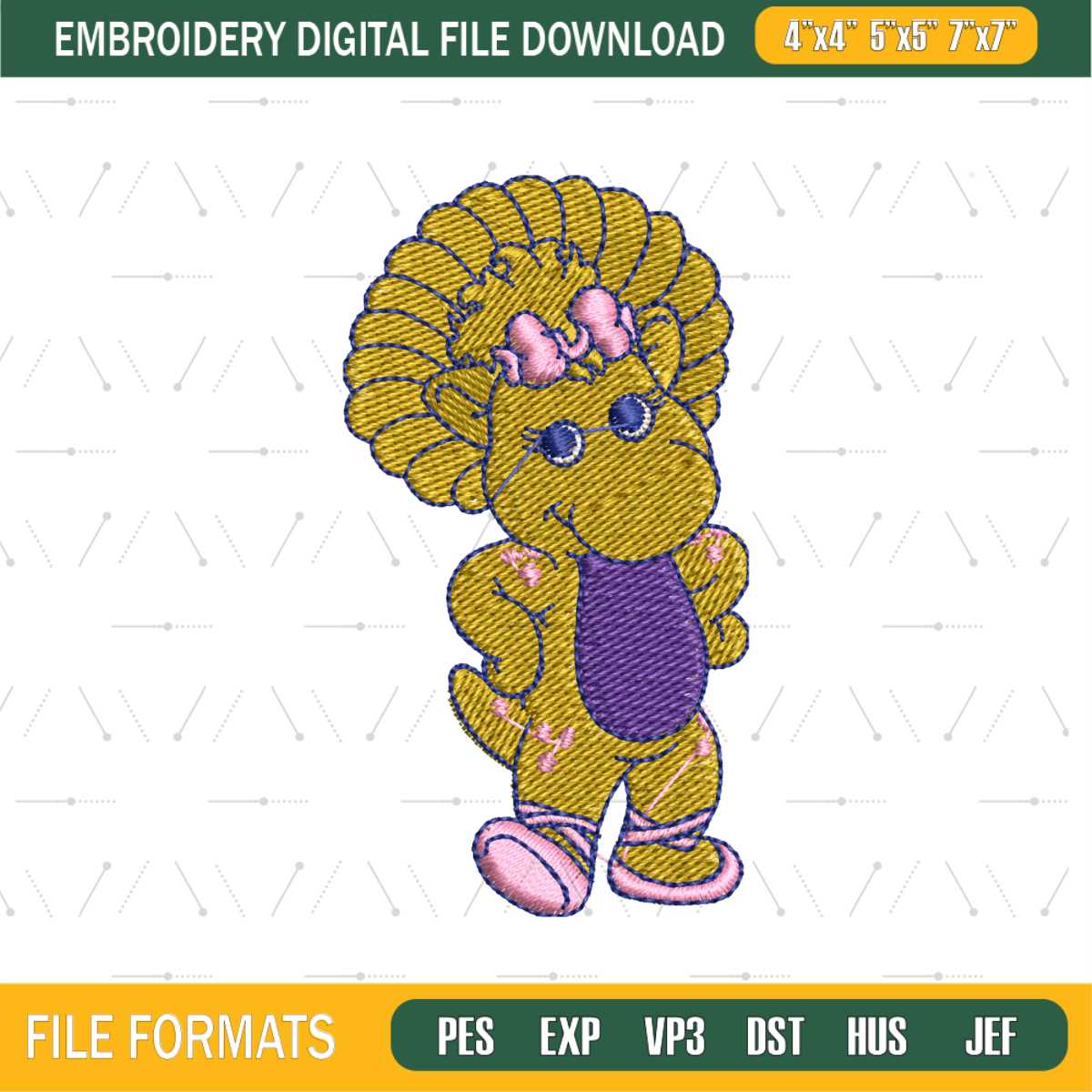 Pink Baby Bop Embroidery | Inspire Uplift