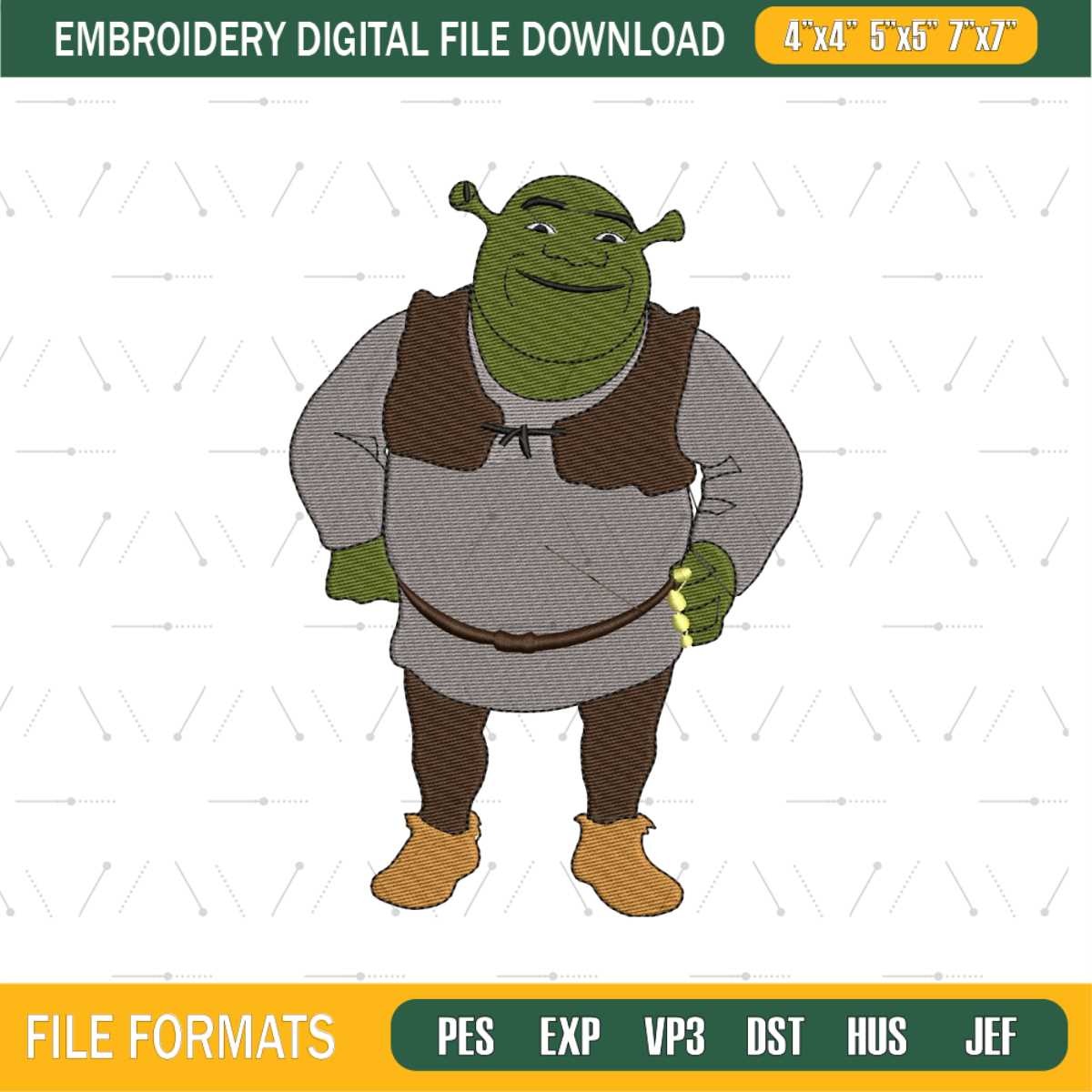 Standing Shrek Embroidery | Inspire Uplift