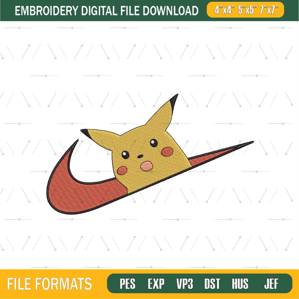 Pokemon Embroidery Nike Design Png | Inspire Uplift