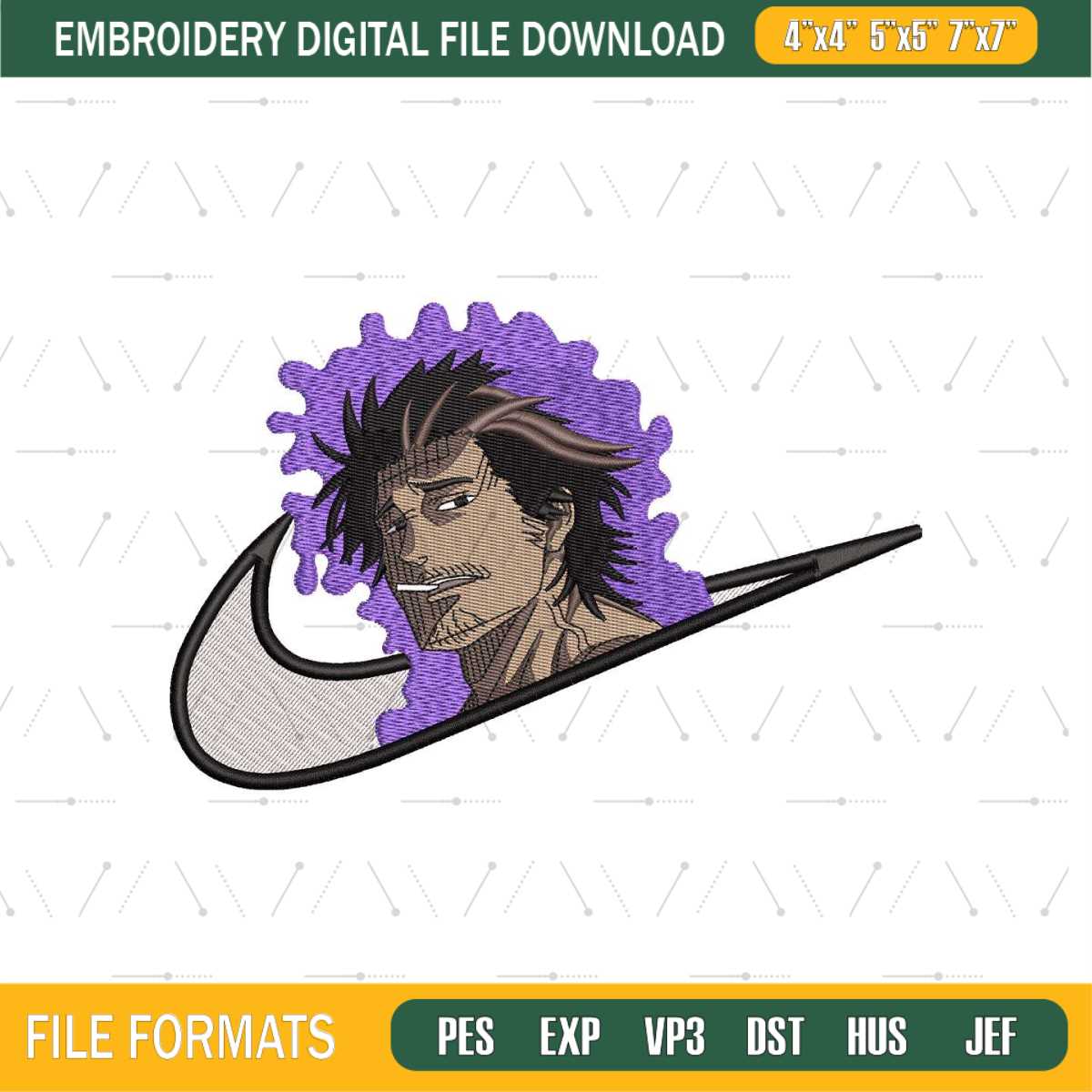 Captain Yami Nike Embroidery Design Png | Inspire Uplift