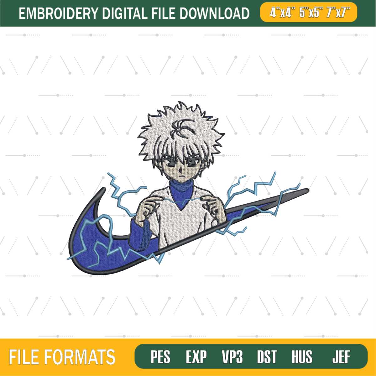 Killua Embroidery Design File | Inspire Uplift