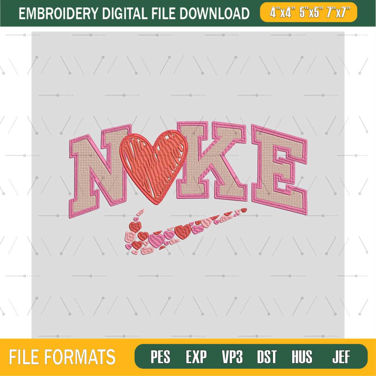 Nike Heart Embroidery Designs, Nike Valentine Embroidery Des | Inspire ...