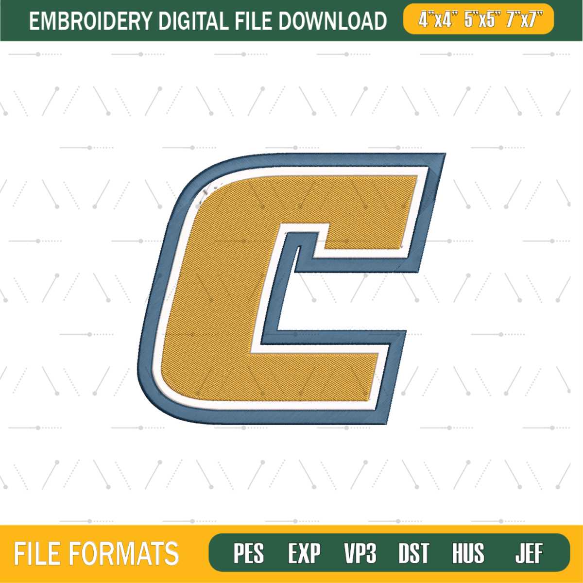 Chattanooga Mocs Logo NCAA Embroidery Design - Inspire Uplift
