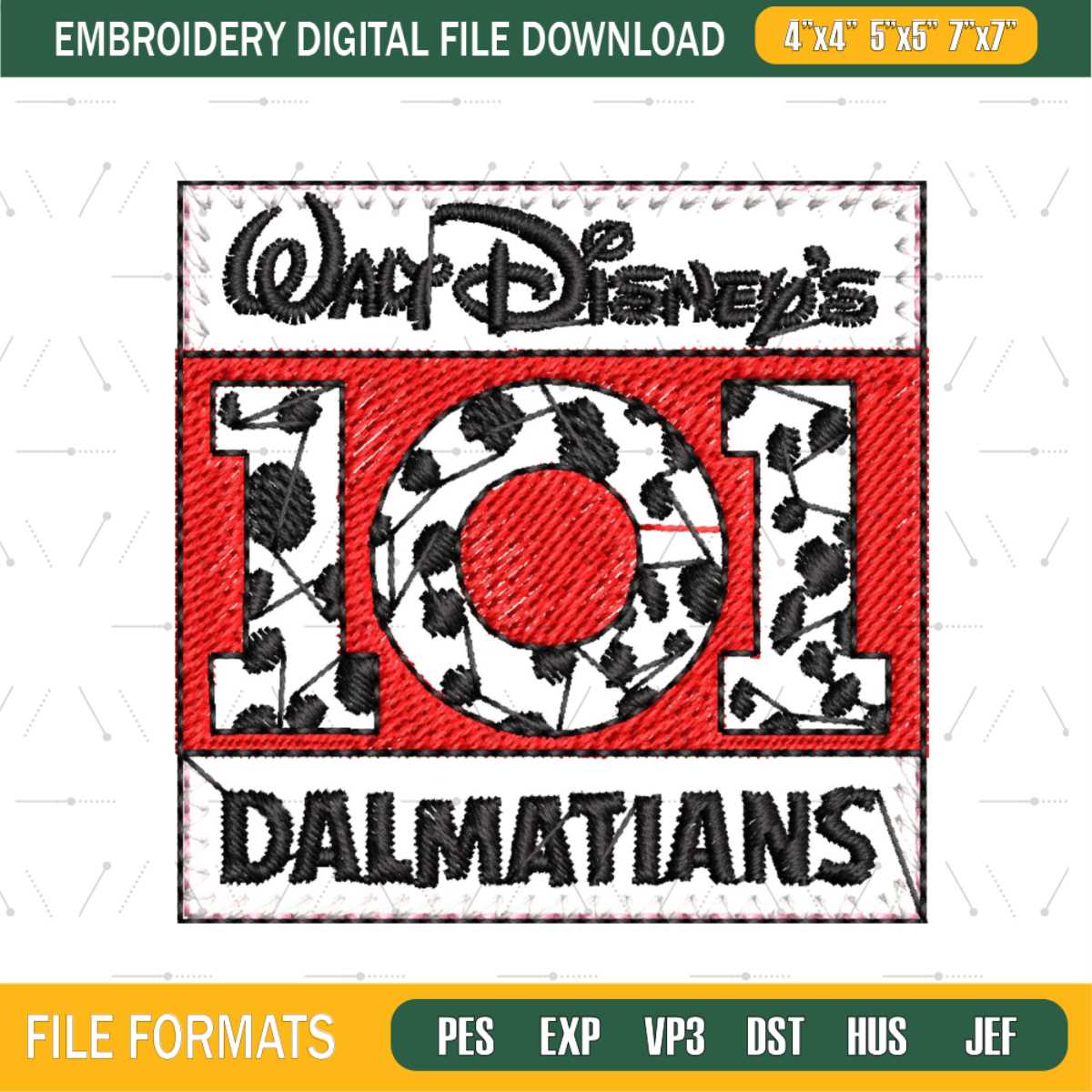 Walt Disney 101 Dalmatians Logo Embroidery | Inspire Uplift