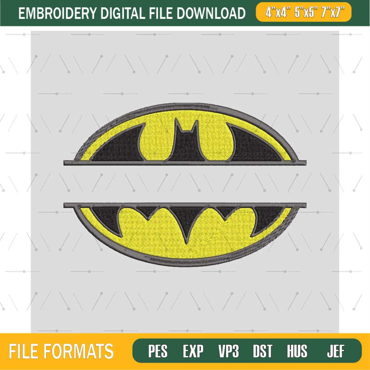 Batman Logo Monogram Embroidery Designs, Batman Logo Embroid | Inspire ...