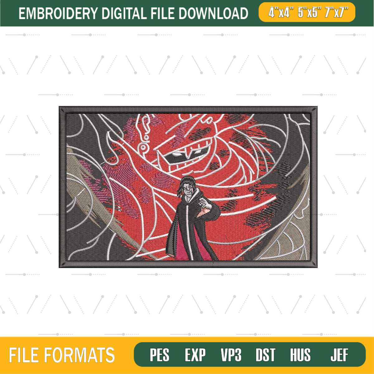 Itachi Sharingan Anime Embroidery Design png - Inspire Uplift