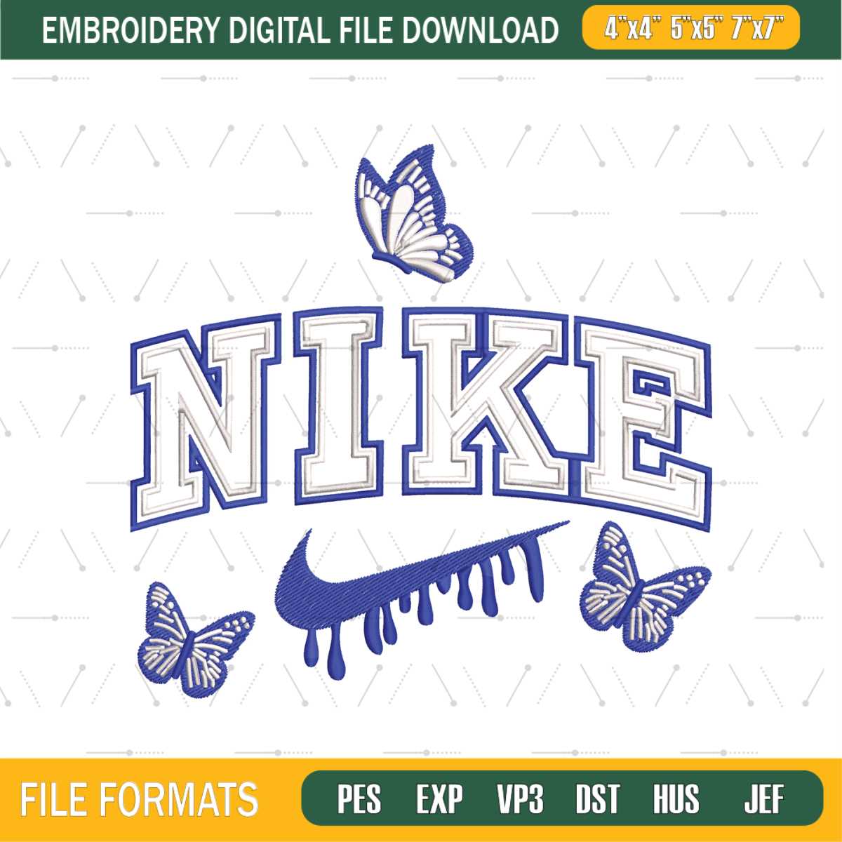 Nike Butterfly Embroidery Design | Inspire Uplift