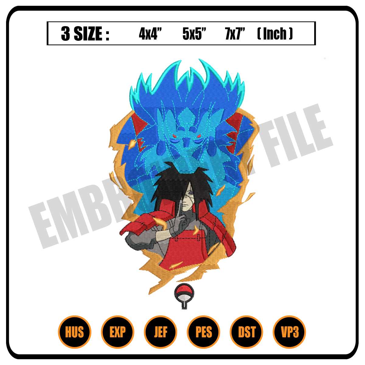 Madara Perfect Susanoo Anime Embroidery Design png | Inspire Uplift