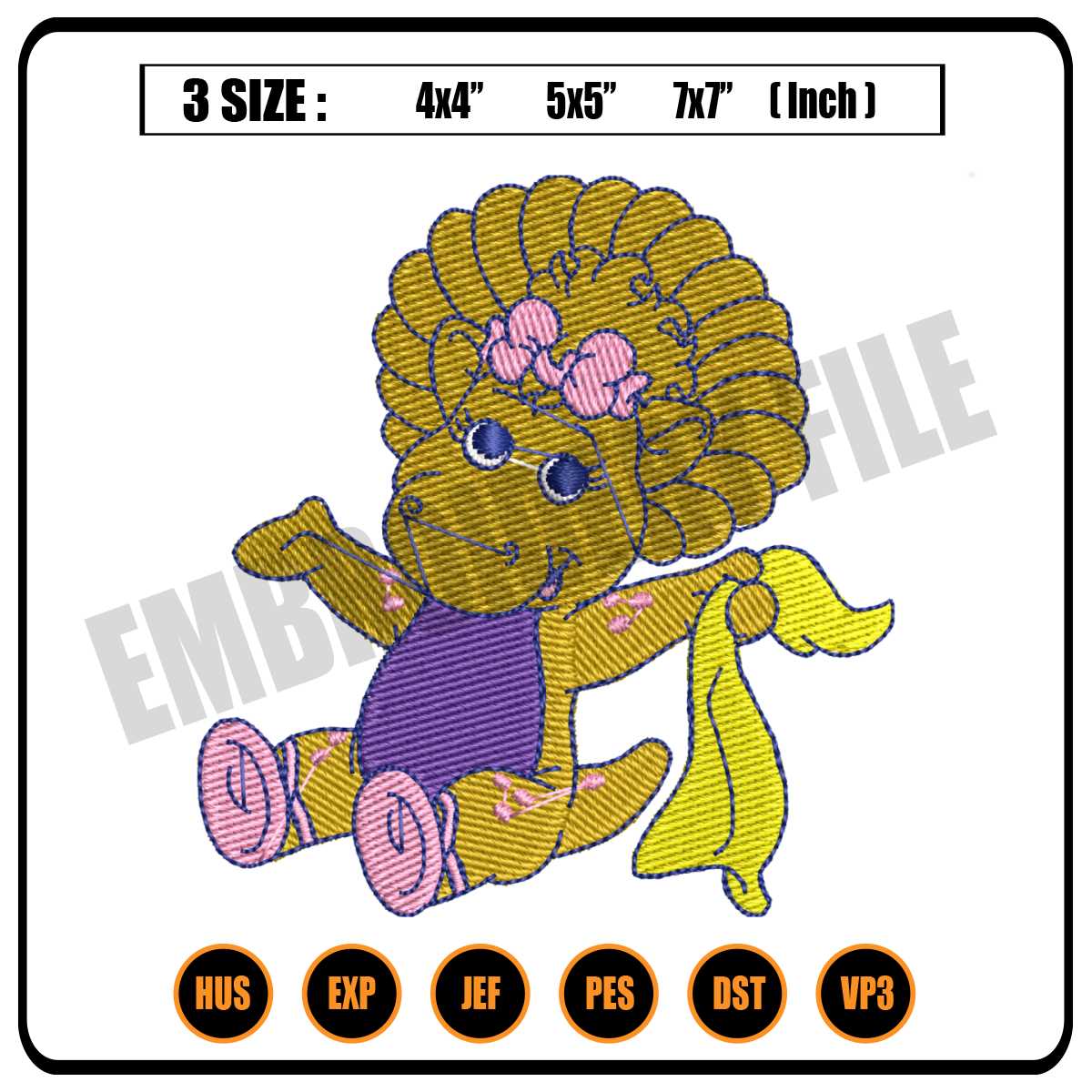 Barney Baby Bop Machine Embroidery ,png | Inspire Uplift