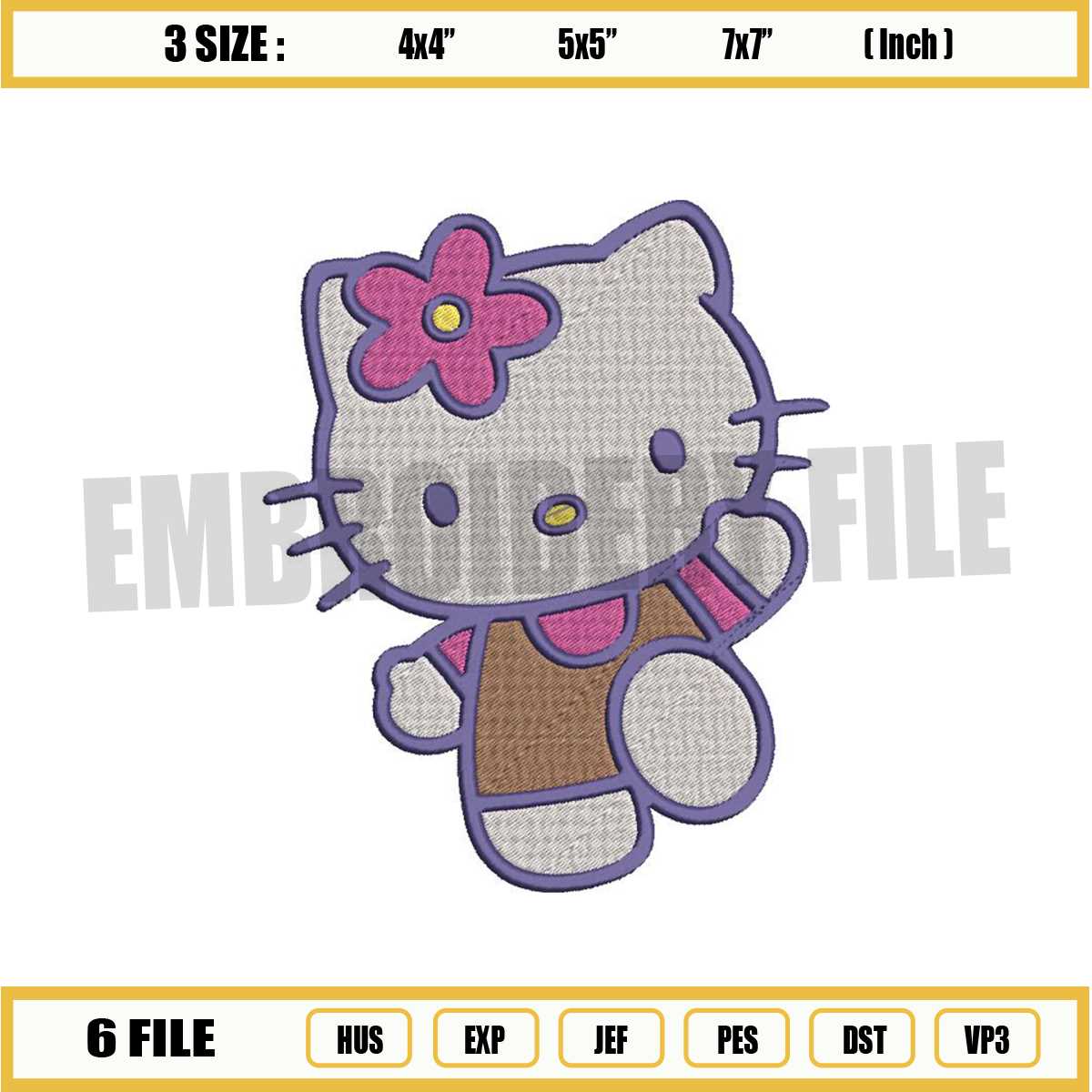Hello kitty embroidery design, Kitty embroidery, Embroidery | Inspire ...