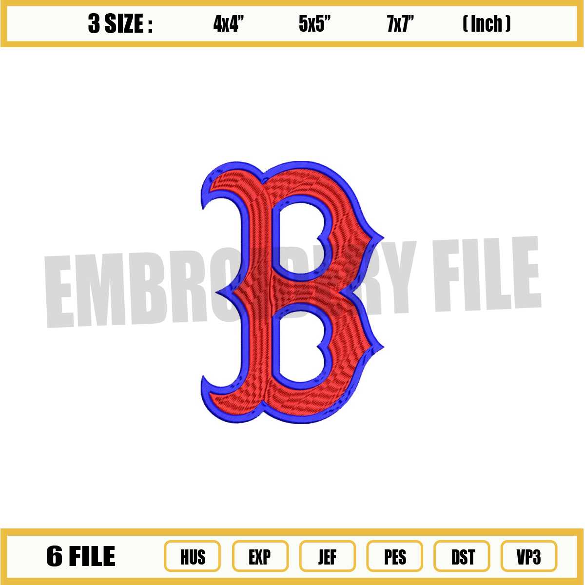 Boston Red Sox Logo 3D Embroidery Designs, MLB Logo Embroide | Inspire ...