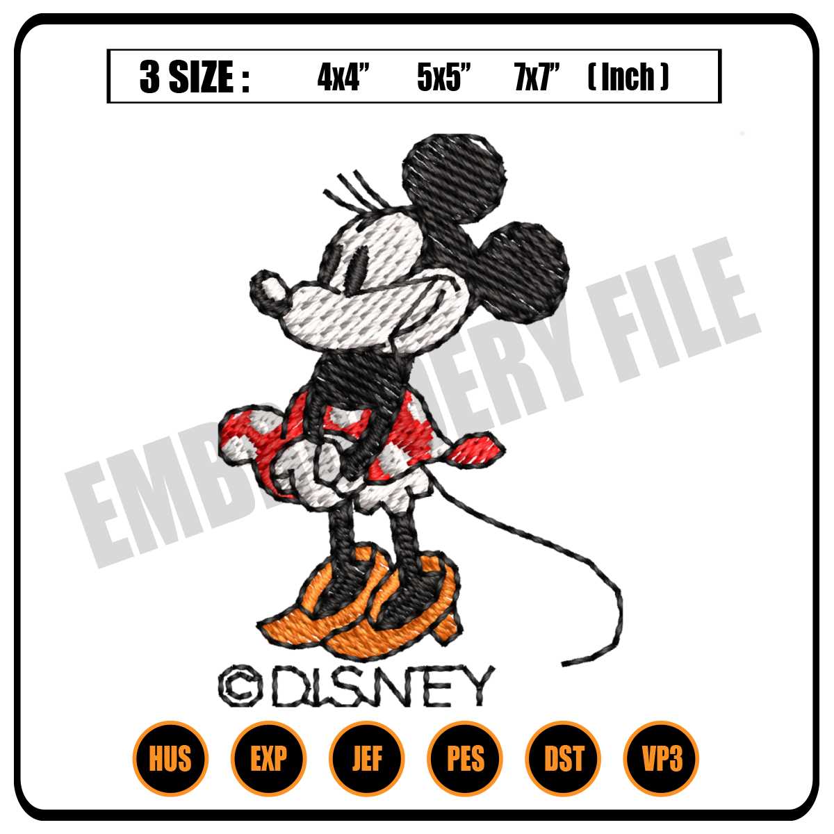 Minnie Mouse Machine Embroidery Designs ,png | Inspire Uplift