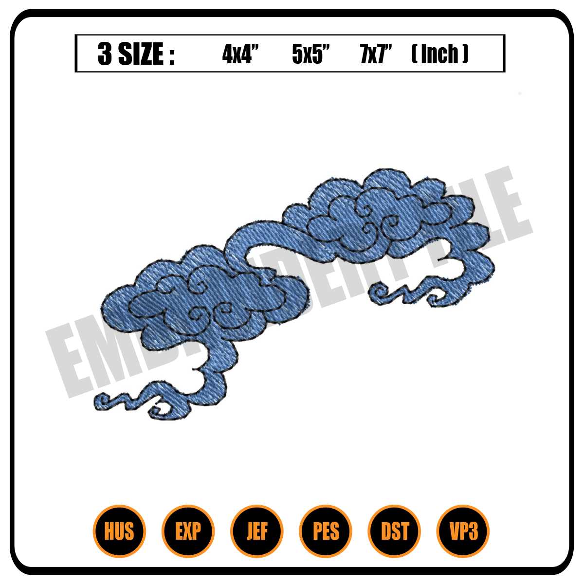 The Magic Lamp Genie Cloud Embroidery ,png | Inspire Uplift