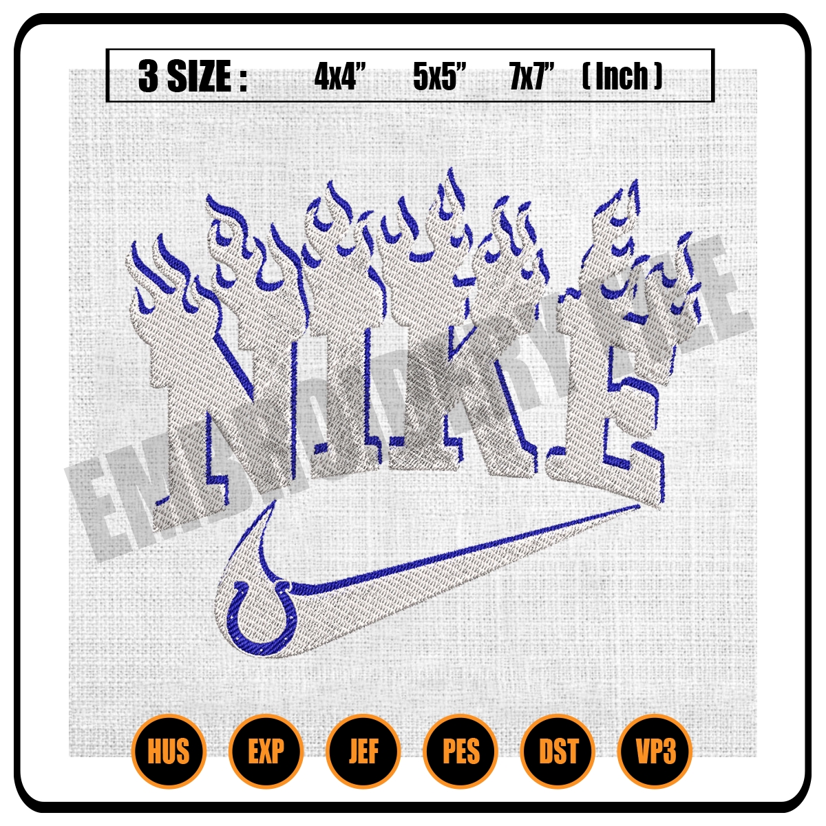 Indianapolis Colts Nike Flaming Logo Embroidery | Inspire Uplift