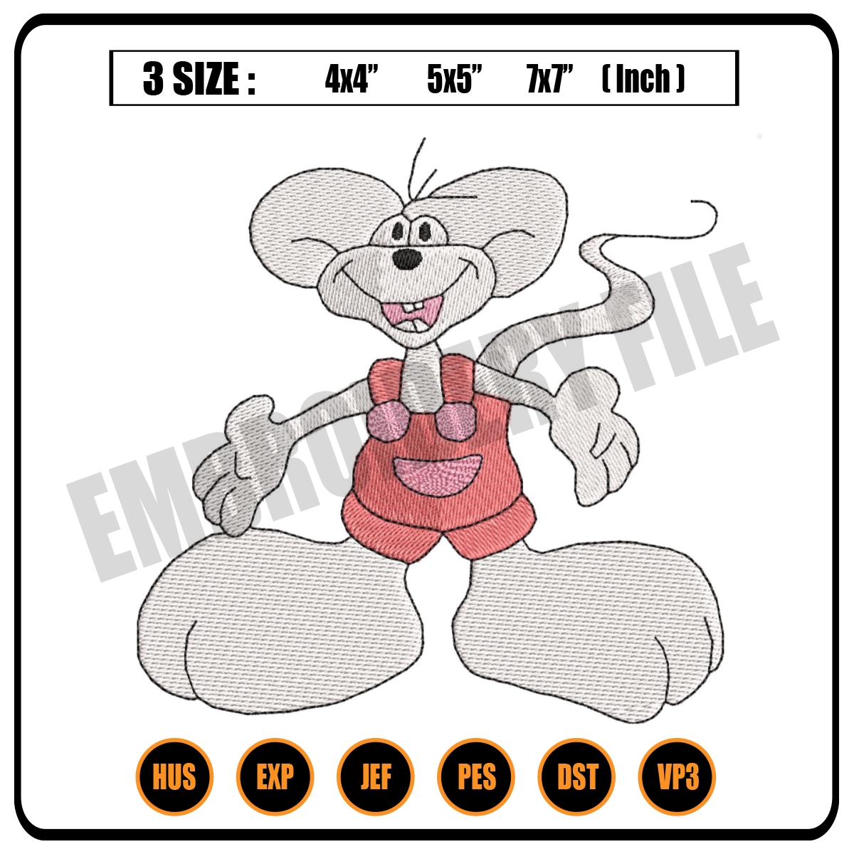 Diddl The Cartoon Mouse Embroidery | Inspire Uplift