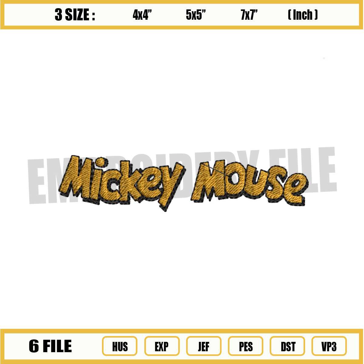 Mickey Mouse Embroidery Logo Png | Inspire Uplift