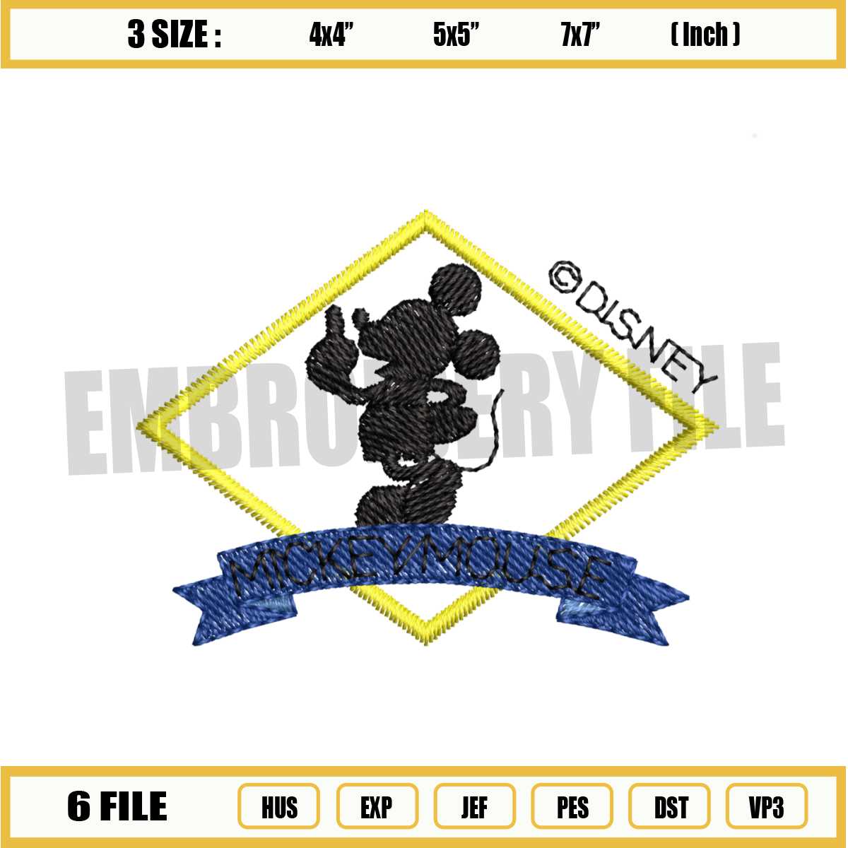 Disney Logo Mickey Embroidery Design ,png | Inspire Uplift