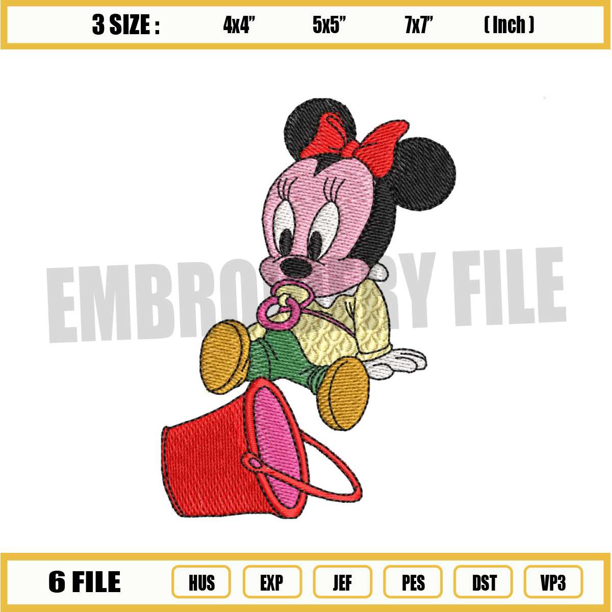 Little Baby Minnie Mouse Embroidery | Inspire Uplift