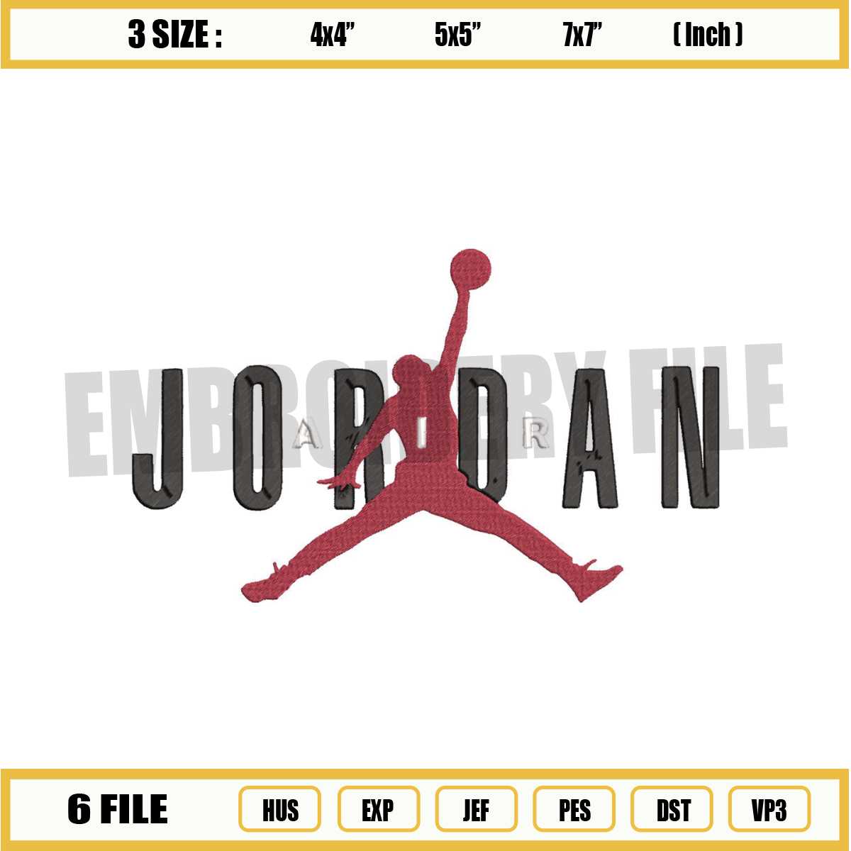 Air Jodan Logo Embroidery, Michael Jordan Embroidery, Basket | Inspire ...