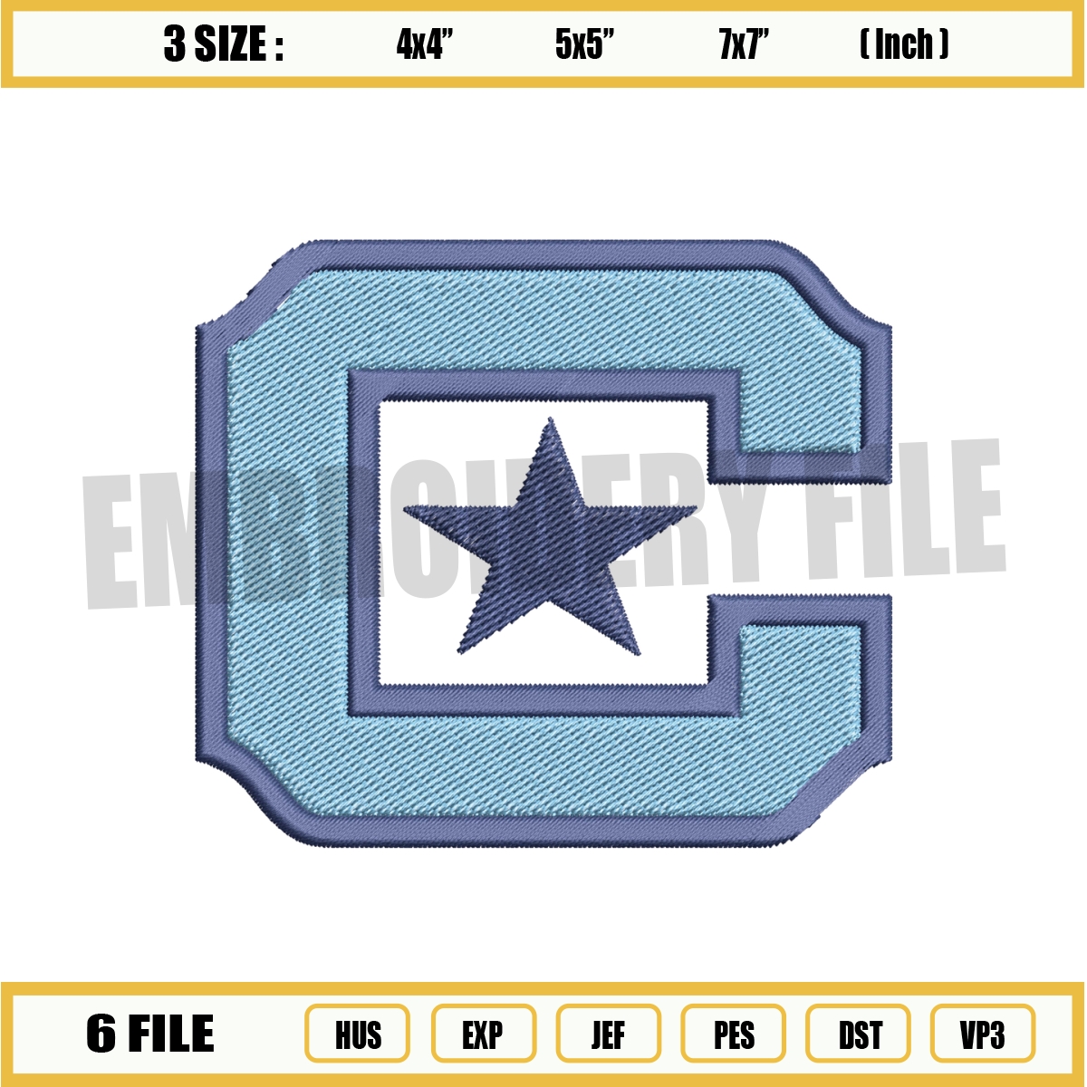 The Citadel Bulldogs NCAA Logo Embroidery Designs - Inspire Uplift