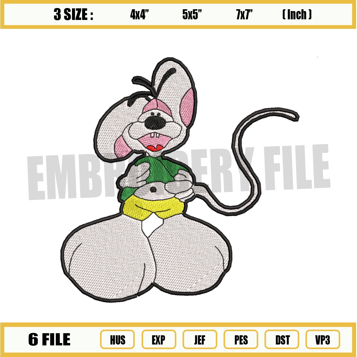 Big Belly Diddl Mouse Embroidery | Inspire Uplift