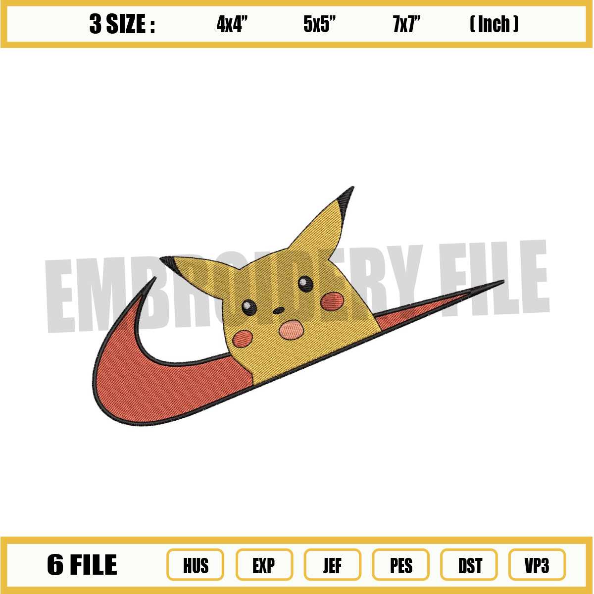 Pokemon Embroidery Nike Design Png | Inspire Uplift